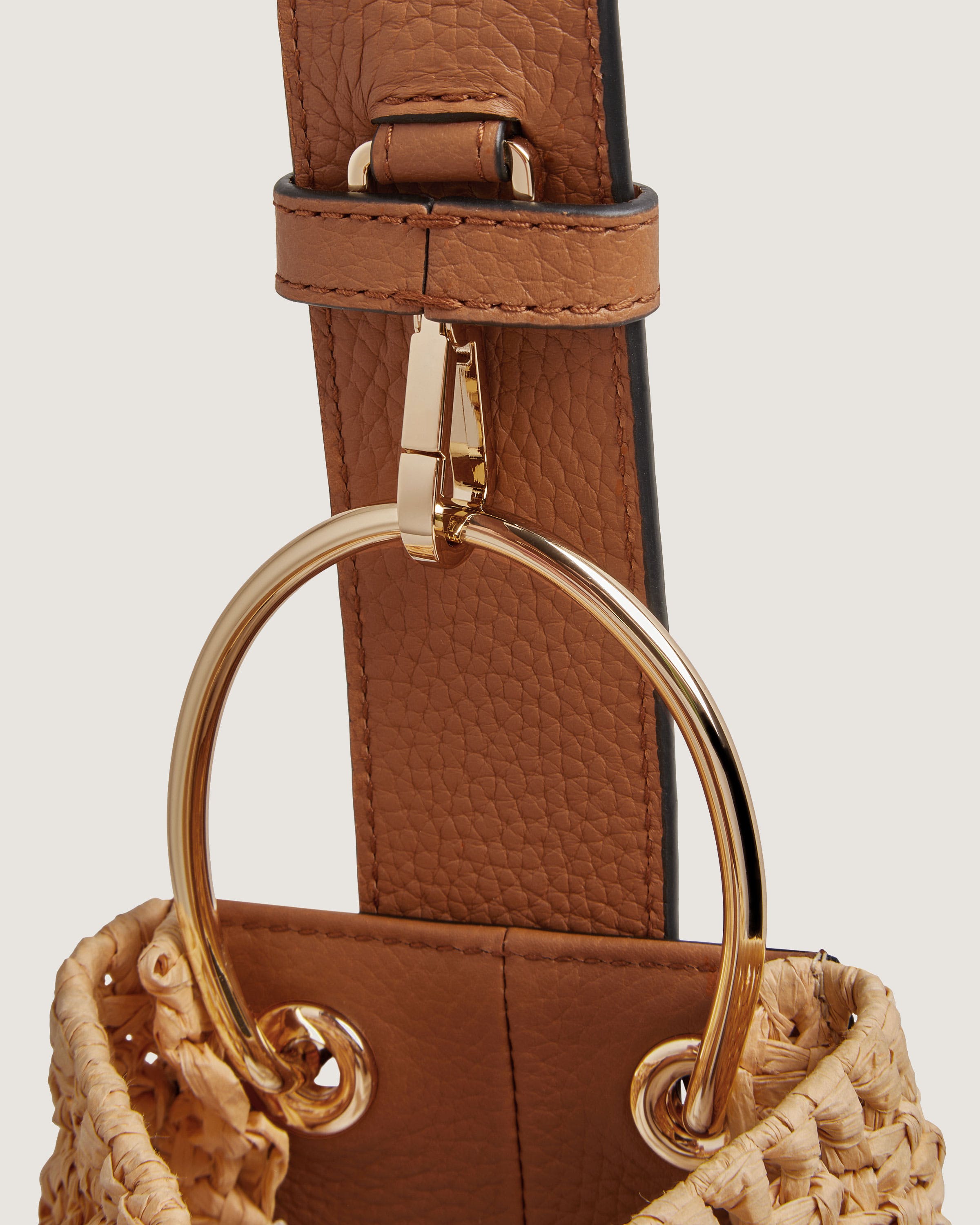 Strathberry - Lana Midi Bucket Bag - Leather Bucket Bag - Tan Strathberry - Lana Midi Bucket Bag - Leather Bucket Bag - Tan