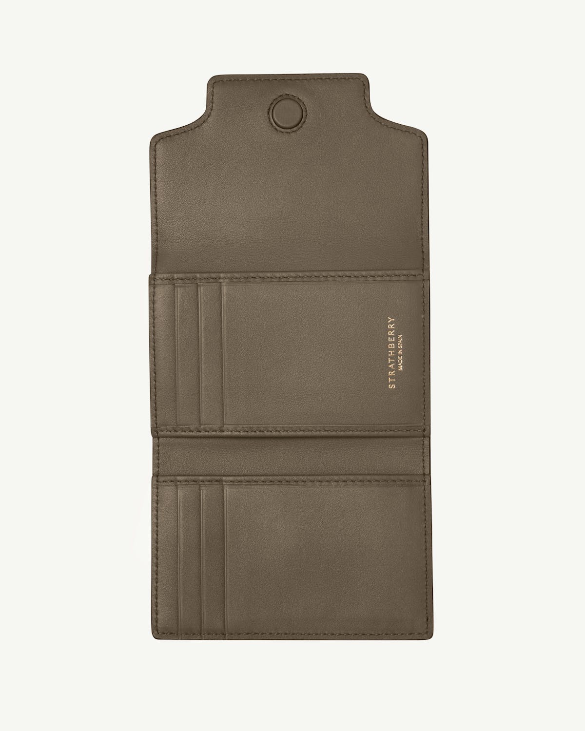 Strathberry - Multrees Trifold Wallet - Grey / Taupe