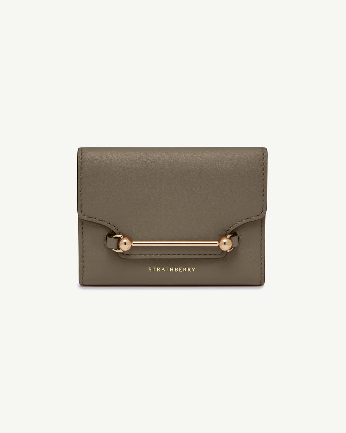 Strathberry - Multrees Trifold Wallet - Grey / Taupe