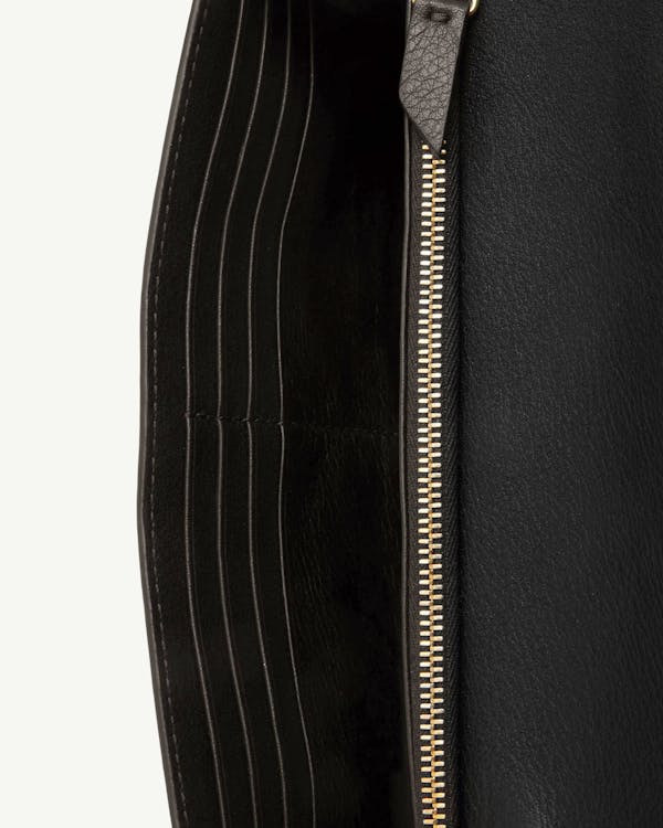 Strathberry - Multrees Chain Wallet - Crossbody Leather Mini Clutch - Black